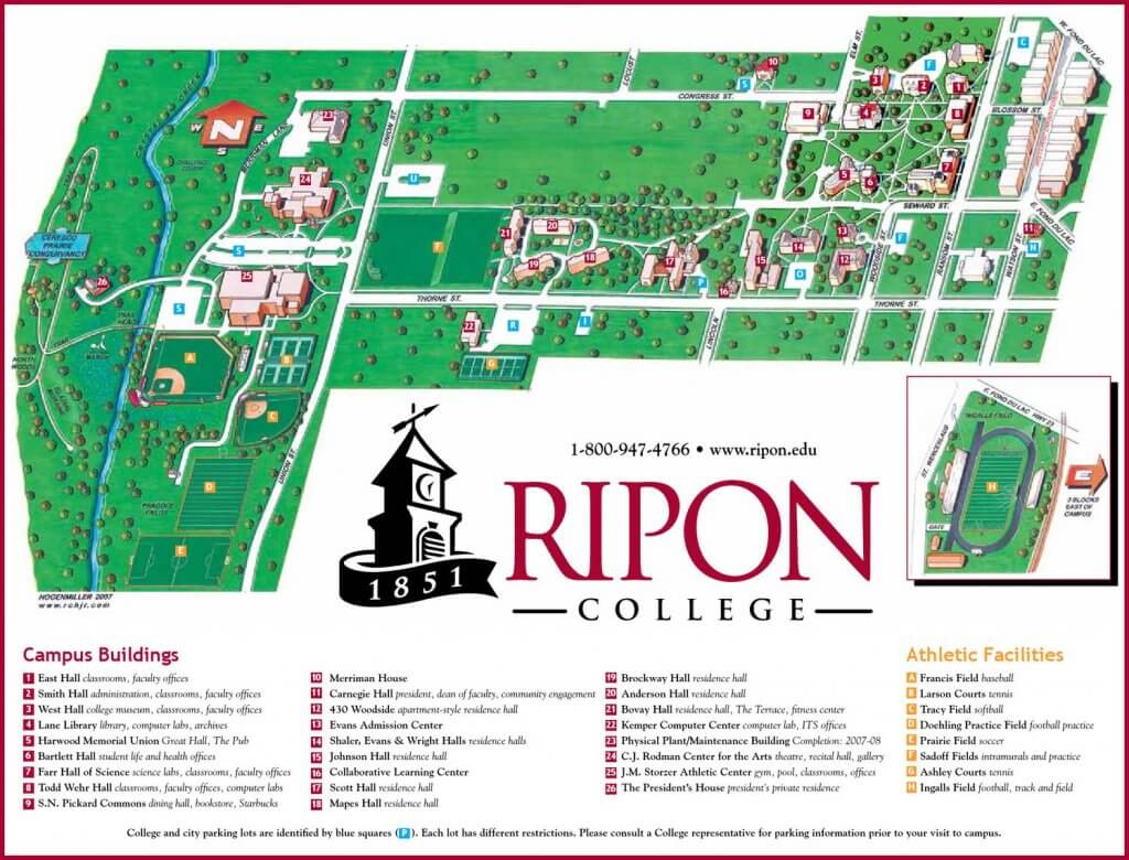 Ripon College map - Bungalow Quilting